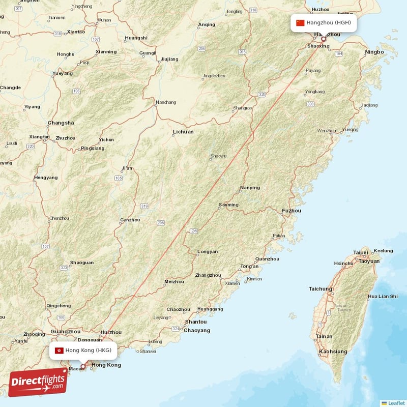 Direct flights from Hong Kong to Hangzhou, HKG to HGH non-stop ...