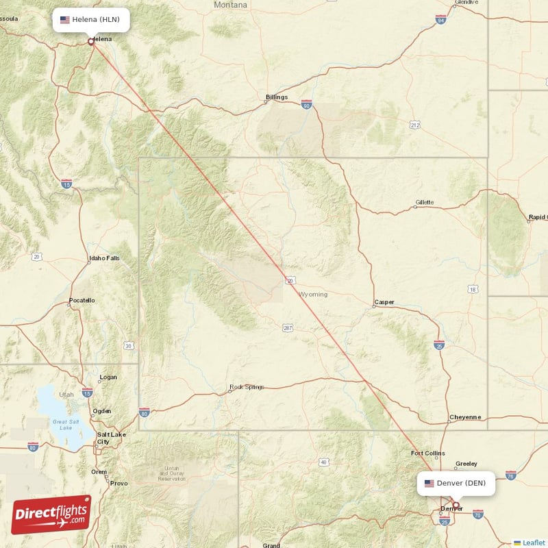 Direct flights from Helena to Denver, HLN to DEN non-stop - Directflights.com