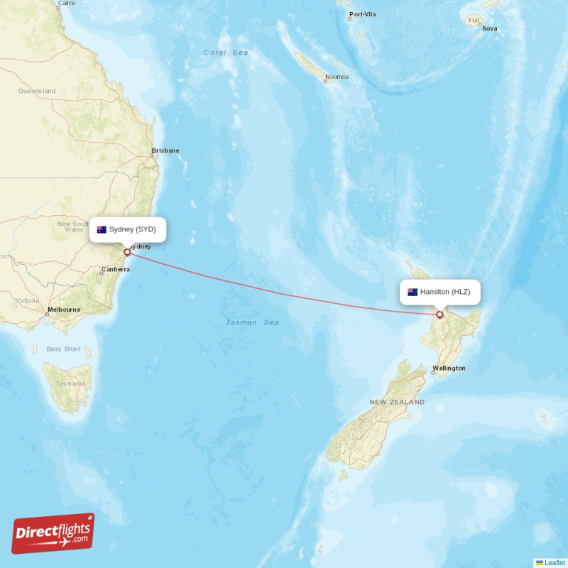 Direct flights from Hamilton to Sydney, HLZ to SYD non-stop ...
