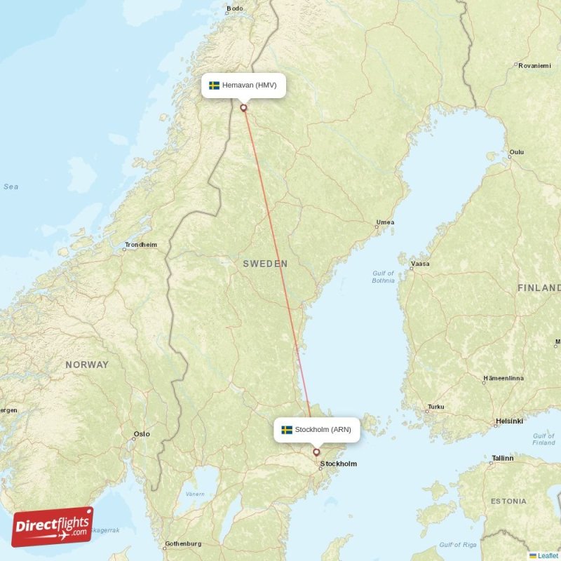 Direct flights from Hemavan to Stockholm, HMV to ARN non-stop ...
