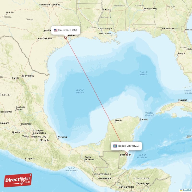 Direct flights from Houston to Belize City, HOU to BZE non-stop - Directflights.com