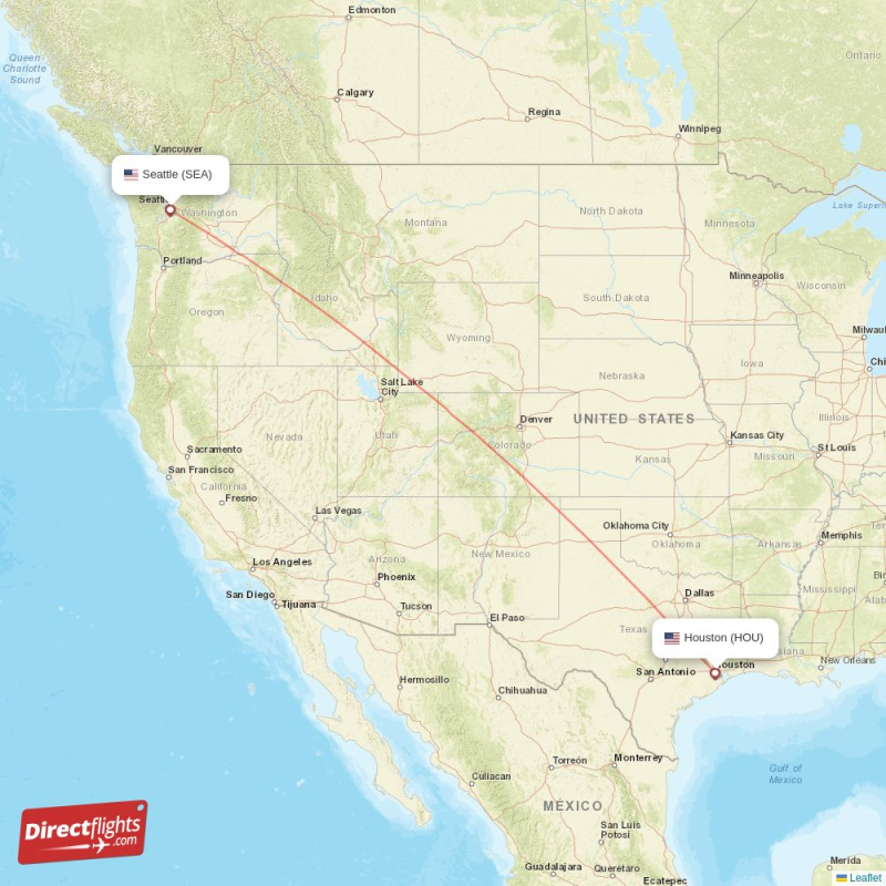 Direct flights from Houston to Seattle (HOU-SEA) - Directflights.com