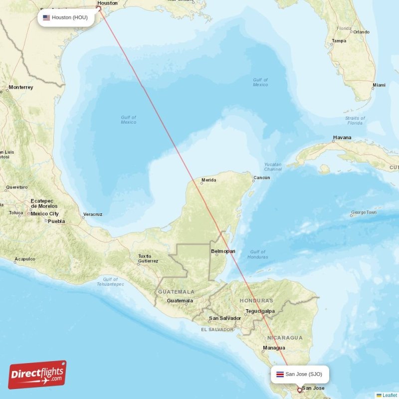 Direct flights from Houston to San Jose, HOU to SJO non-stop ...