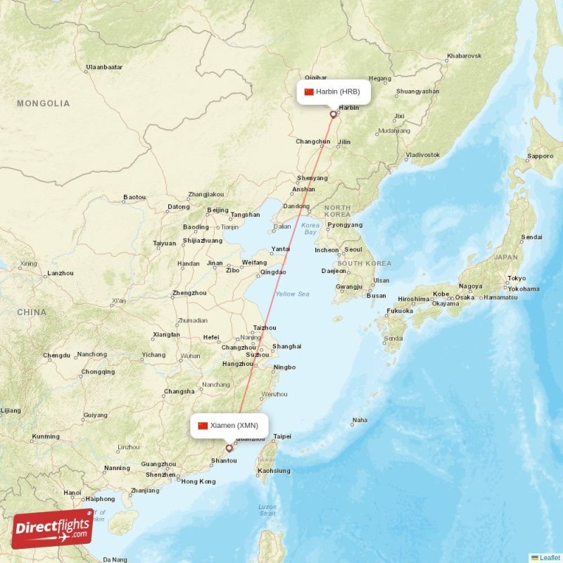 Direct flights from Harbin to Xiamen, HRB to XMN non-stop ...