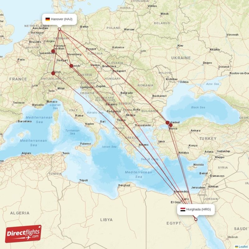 Direct flights from Hurghada to Hanover, HRG to HAJ non-stop ...