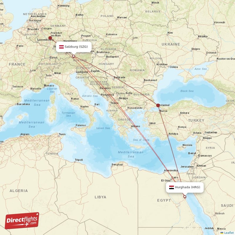 Direct flights from Hurghada to Salzburg, HRG to SZG non-stop - Directflights.com