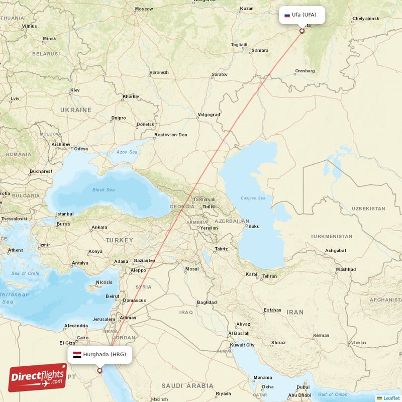 Direct flights from Hurghada to Ufa (HRG-UFA) - Directflights.com