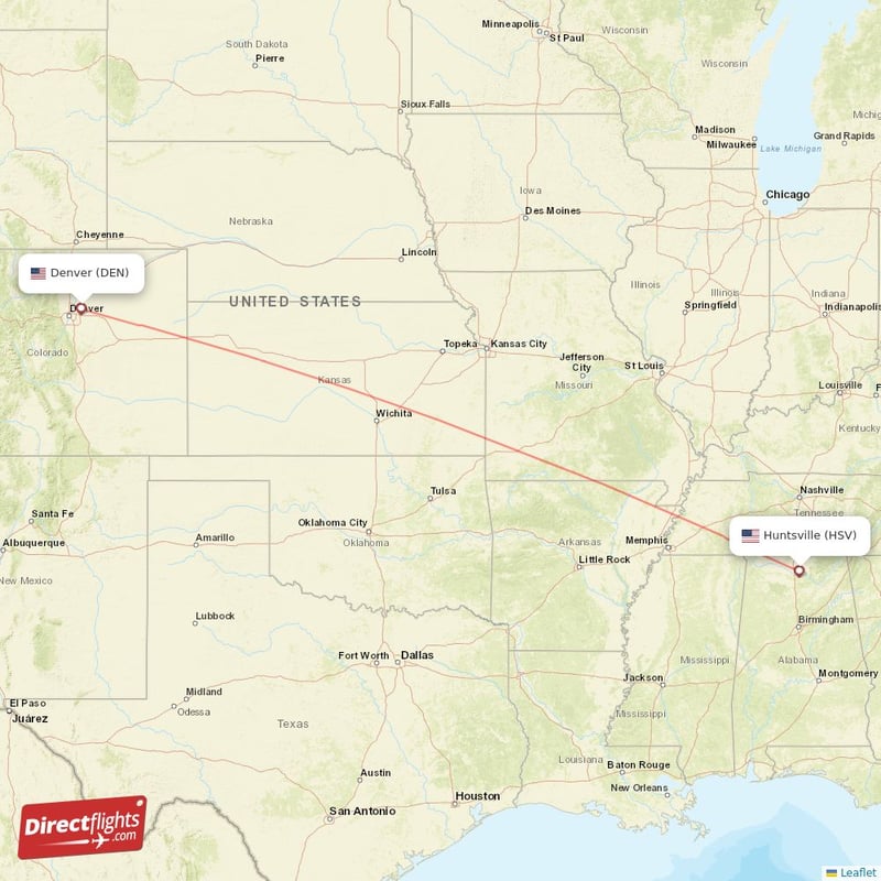 Direct flights from Huntsville to Denver, HSV to DEN non-stop ...