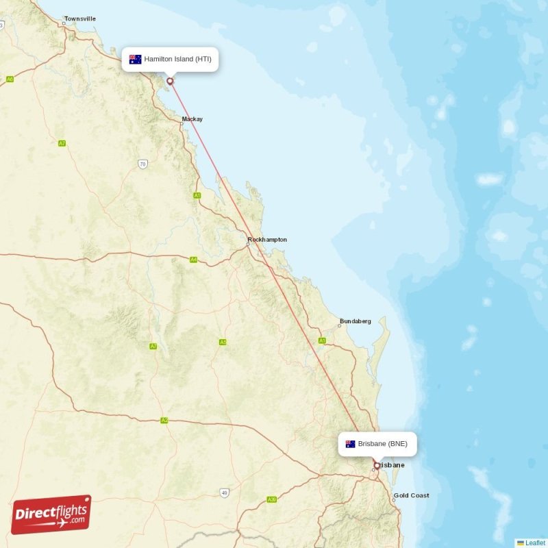 Direct flights from Hamilton Island to Brisbane (HTI-BNE ...