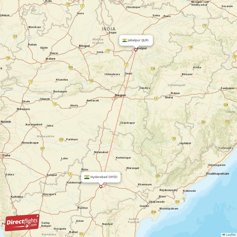 Direct flights from Hyderabad to Jabalpur, HYD to JLR non-stop ...