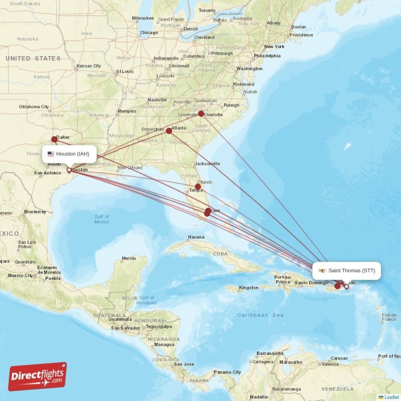 Direct flights from Houston to Saint Thomas, IAH to STT non-stop ...