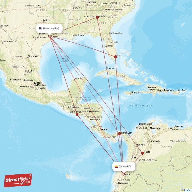 Direct flights from Houston to Quito, IAH to UIO non-stop ...