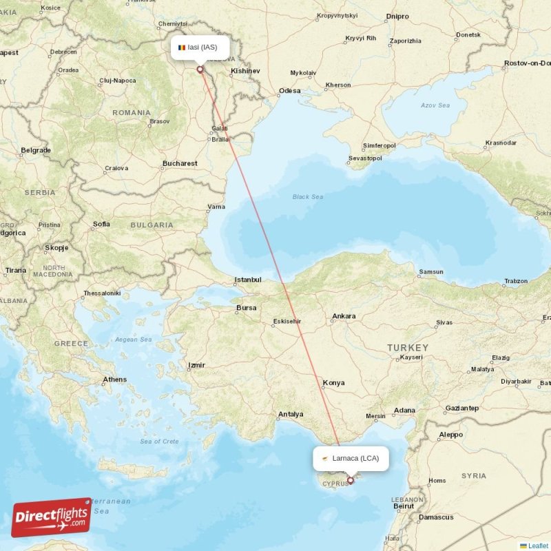 Direct flights from Iasi to Larnaca, IAS to LCA non-stop ...