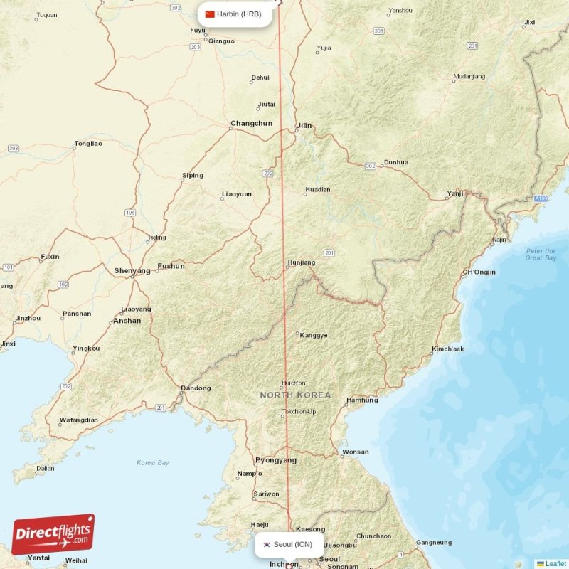 Direct flights from Seoul to Harbin (ICN-HRB) - Directflights.com