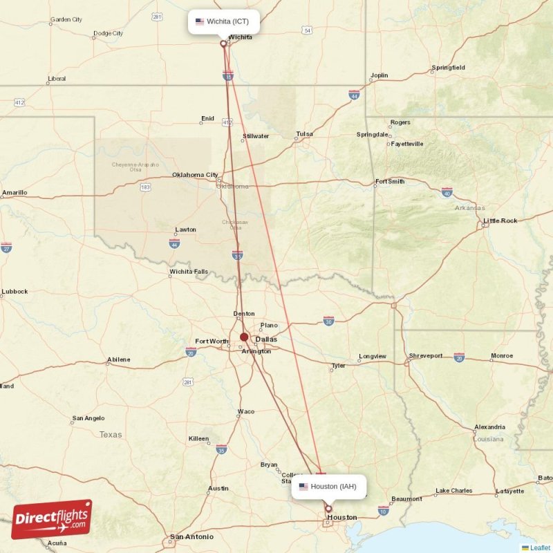 Direct flights from Wichita to Houston, ICT to IAH non-stop ...