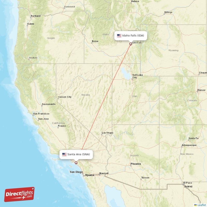 Direct flights from Idaho Falls to Santa Ana, IDA to SNA non-stop ...