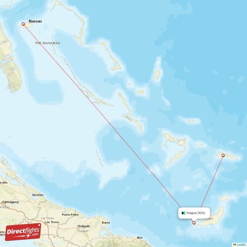 Direct flights from Inagua - 2 destinations - IGA, Bahamas ...
