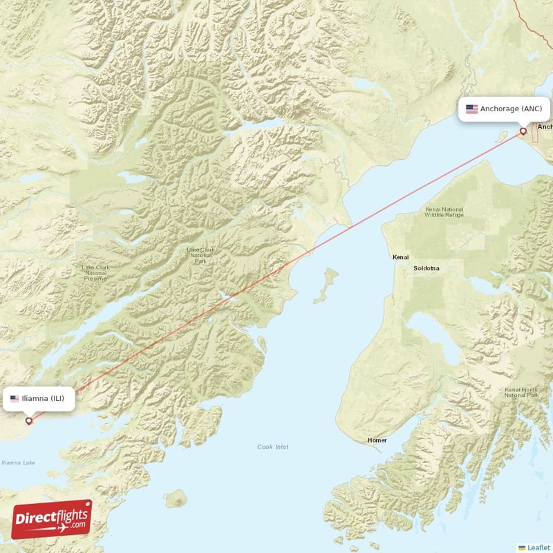 Direct flights from Iliamna to Anchorage, ILI to ANC non-stop ...