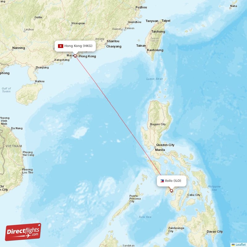Direct flights from Iloilo to Hong Kong, ILO to HKG non-stop - Directflights.com