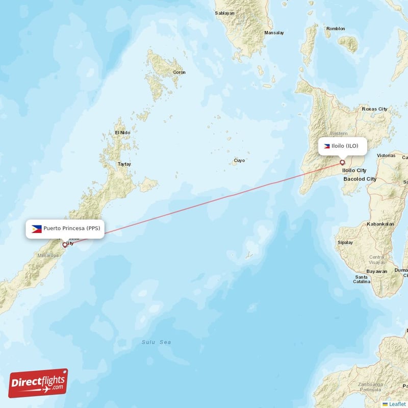 Direct flights from Iloilo to Puerto Princesa, ILO to PPS non-stop ...