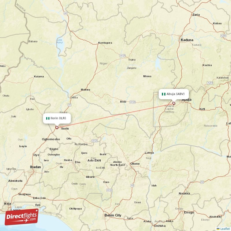 Direct flights from Ilorin to Abuja, ILR to ABV non-stop ...