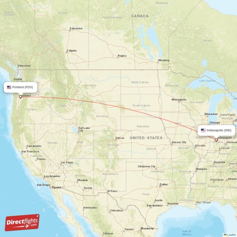 Direct flights from Indianapolis to Portland (IND-PDX) - Directflights.com