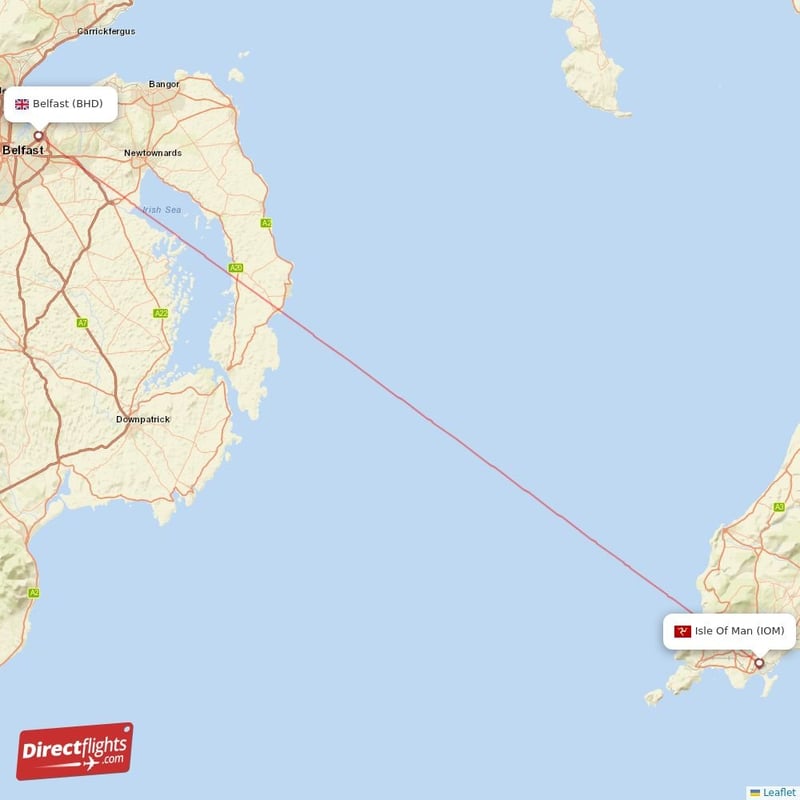 Direct flights from Isle Of Man to Belfast (IOM-BHD) - Directflights.com