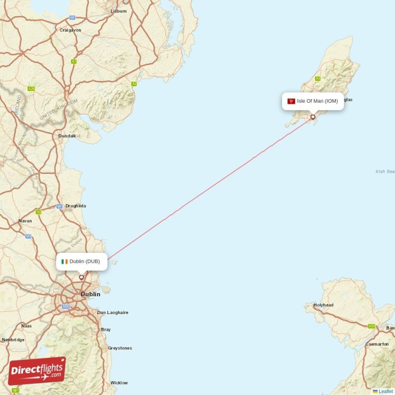 Direct flights from Isle Of Man to Dublin (IOM-DUB) - Directflights.com