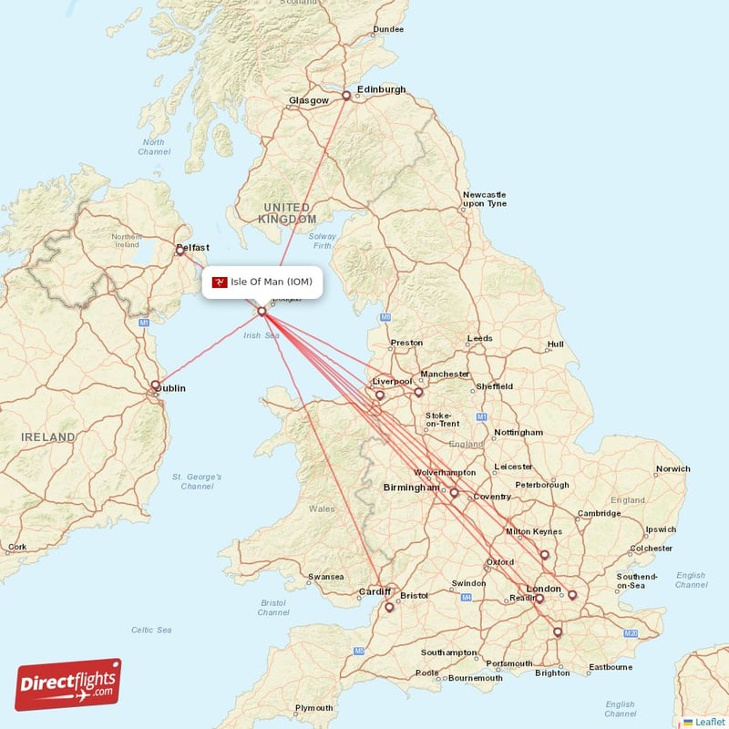 Direct flights from Isle Of Man - 11 destinations - IOM, Isle of Man ...