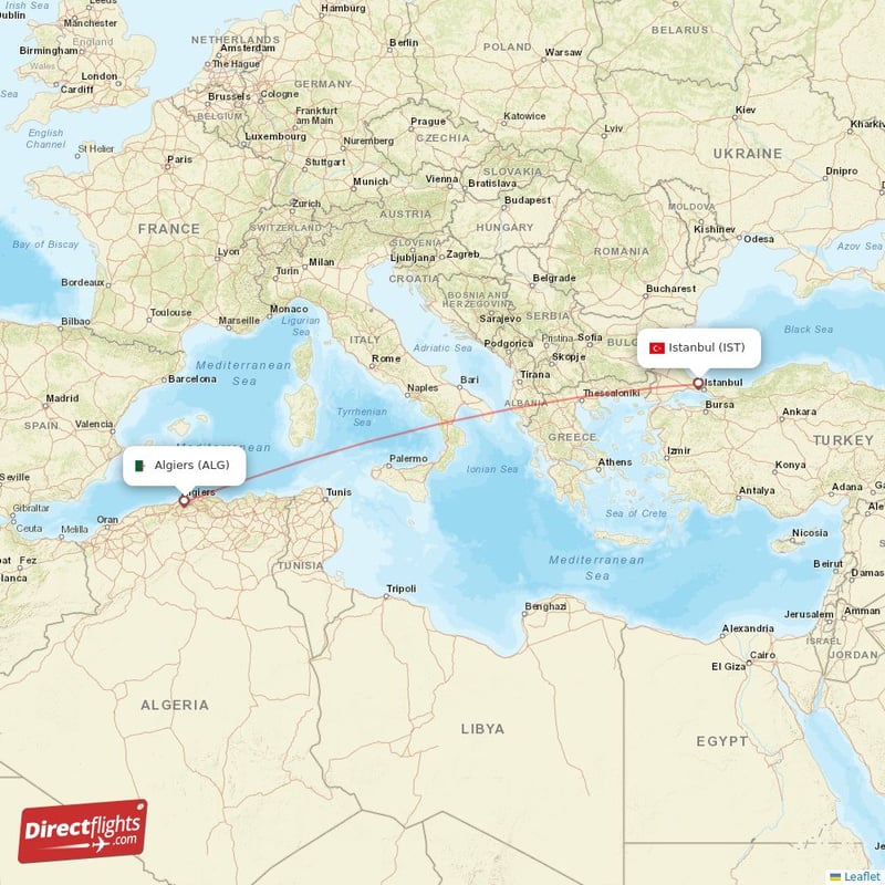 Direct flights from Istanbul to Algiers, IST to ALG non-stop ...