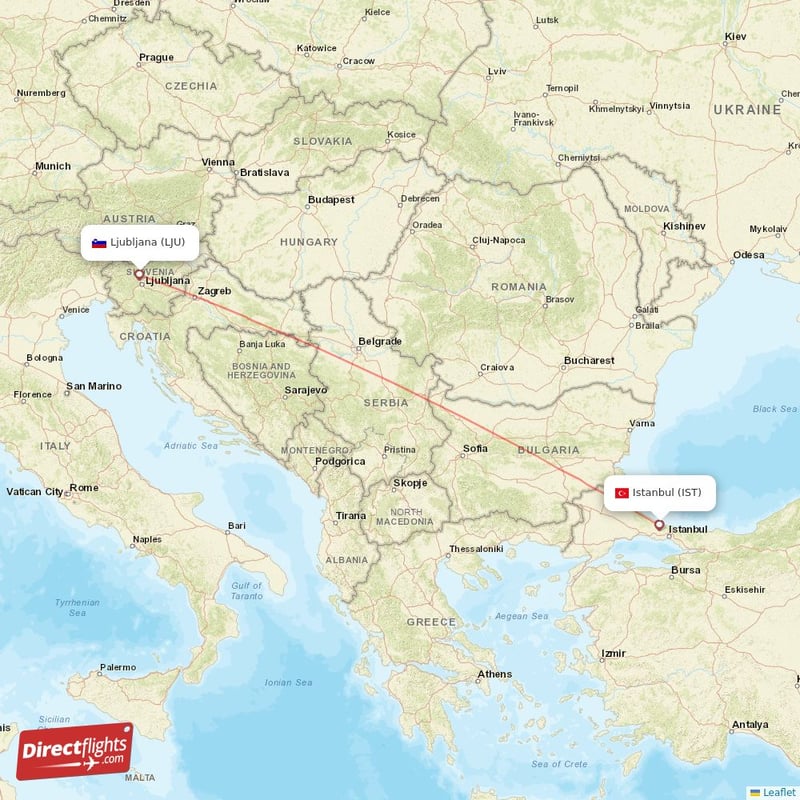 Direct flights from Istanbul to Ljubljana, IST to LJU non-stop ...