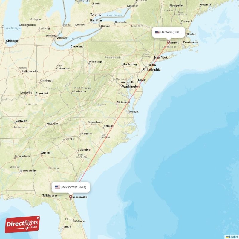 Direct flights from Jacksonville to Hartford, JAX to BDL non-stop ...