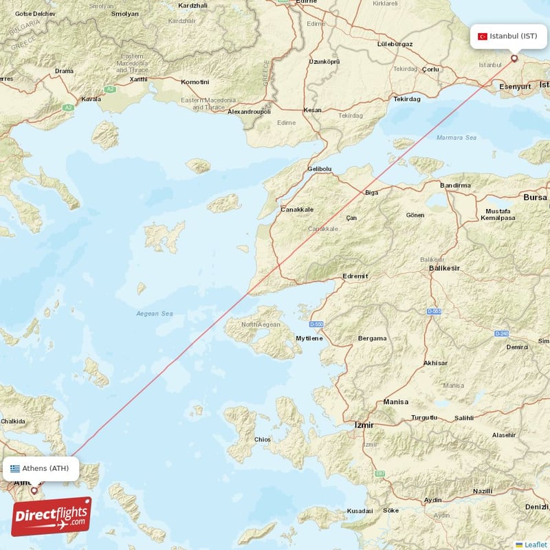 Direct flights from Jeddah to Athens, JED to ATH non-stop - Directflights.com