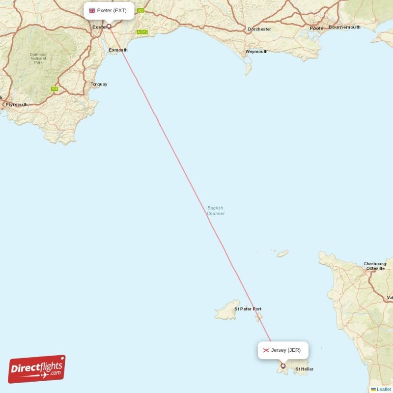 Direct flights from Jersey to Exeter, JER to EXT non-stop ...