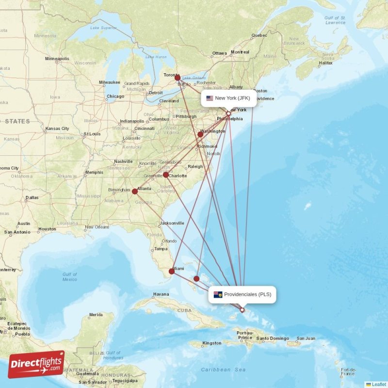 Direct flights from New York to Providenciales (JFK-PLS ...