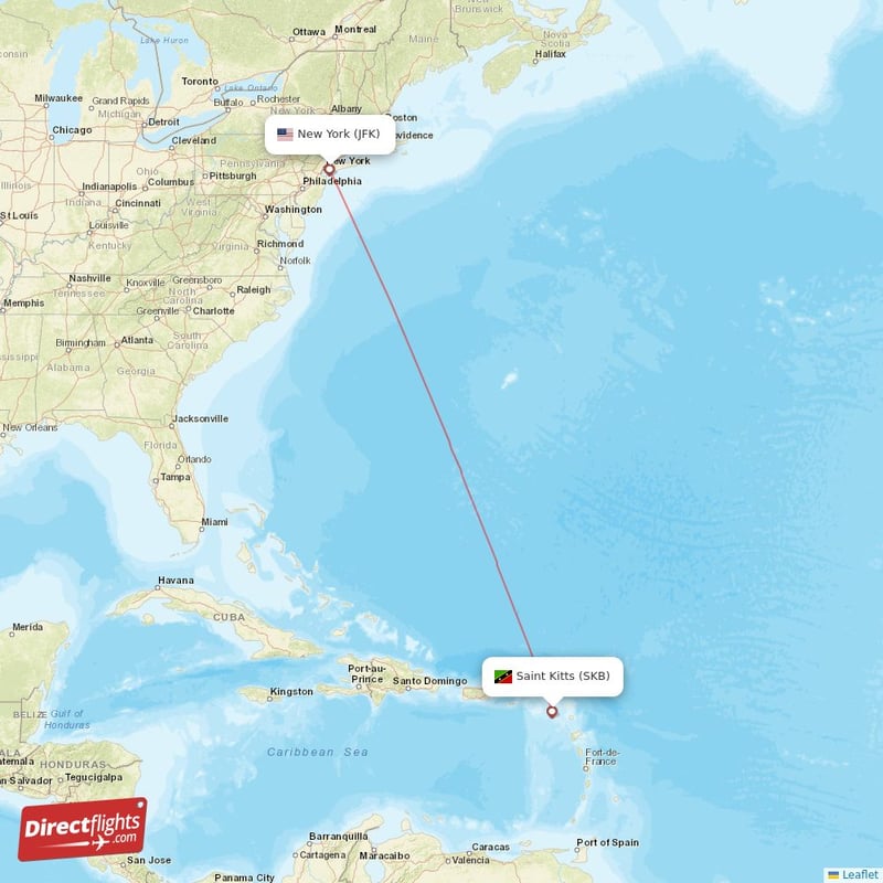 Direct flights from New York to Saint Kitts, JFK to SKB non-stop ...