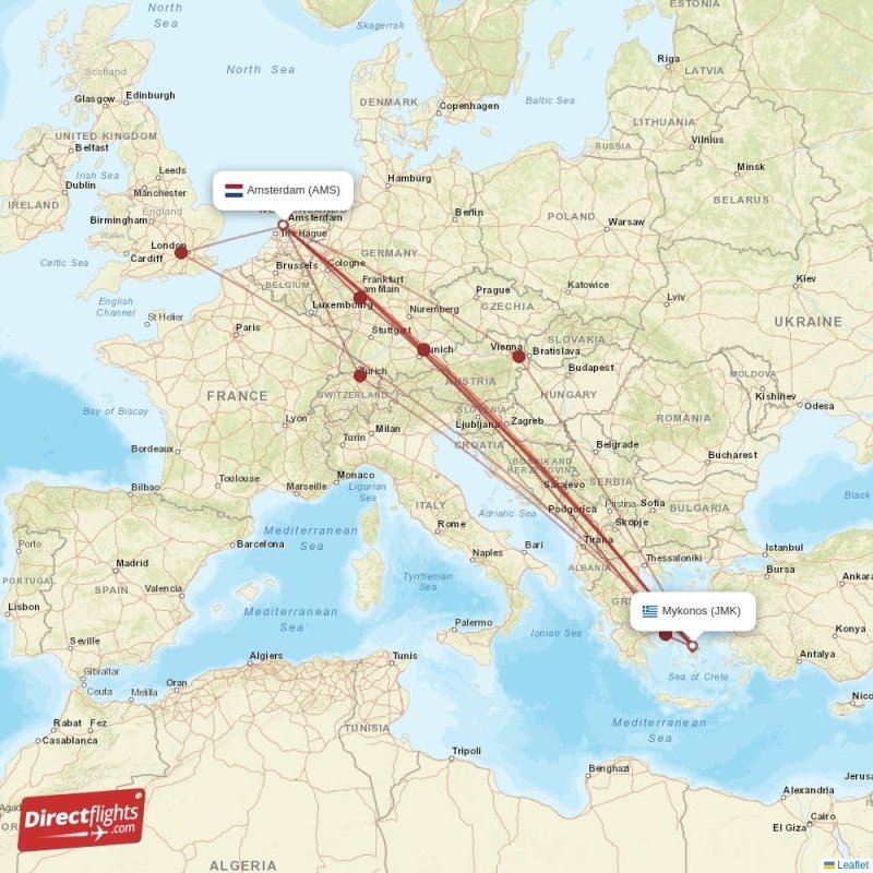 Direct flights from Mykonos to Amsterdam, JMK to AMS non-stop ...