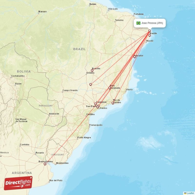 Joao Pessoa Brazil Map