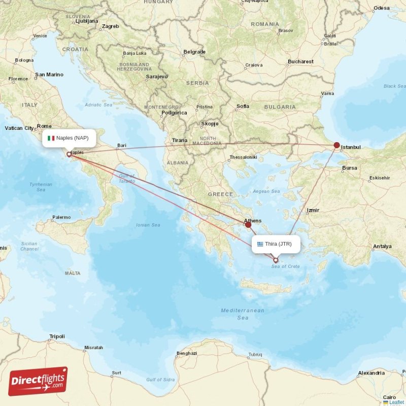 Direct flights from Thira to Naples, JTR to NAP non-stop ...