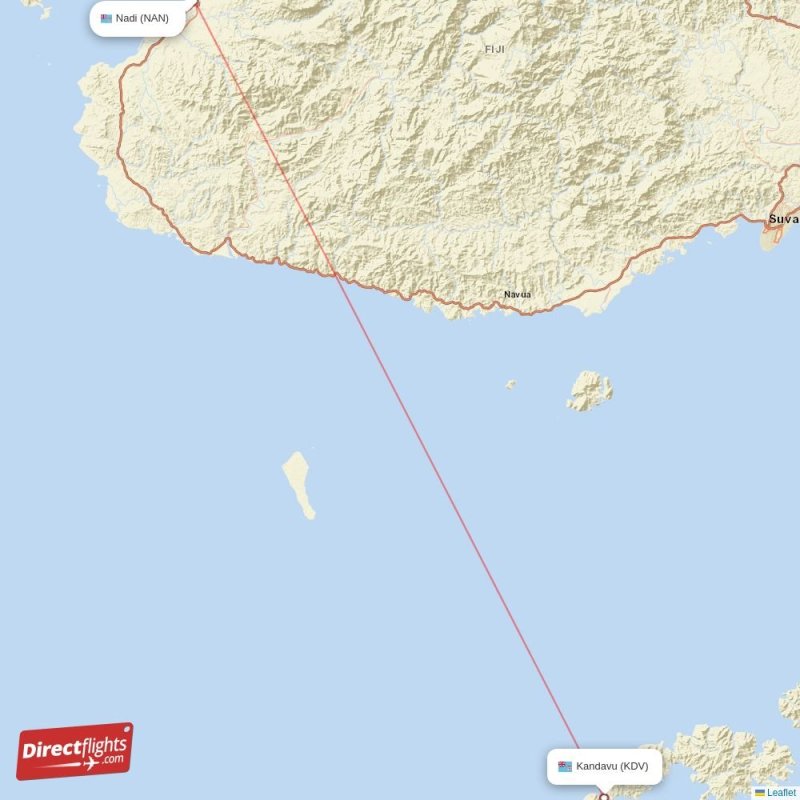 Direct flights from Kandavu to Nadi, KDV to NAN non-stop ...