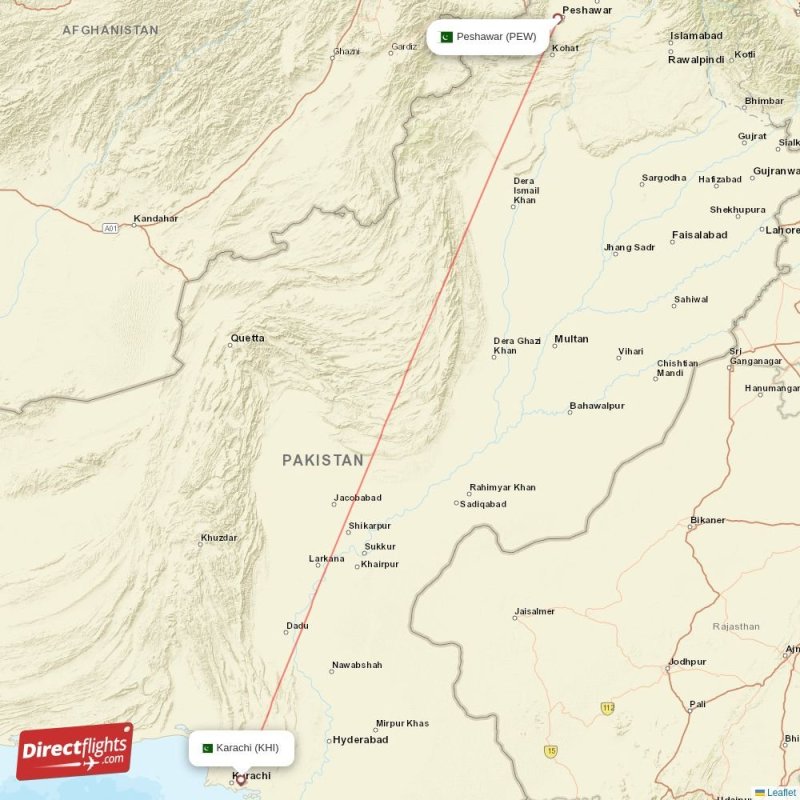 Direct flights from Karachi to Peshawar, KHI to PEW non-stop ...