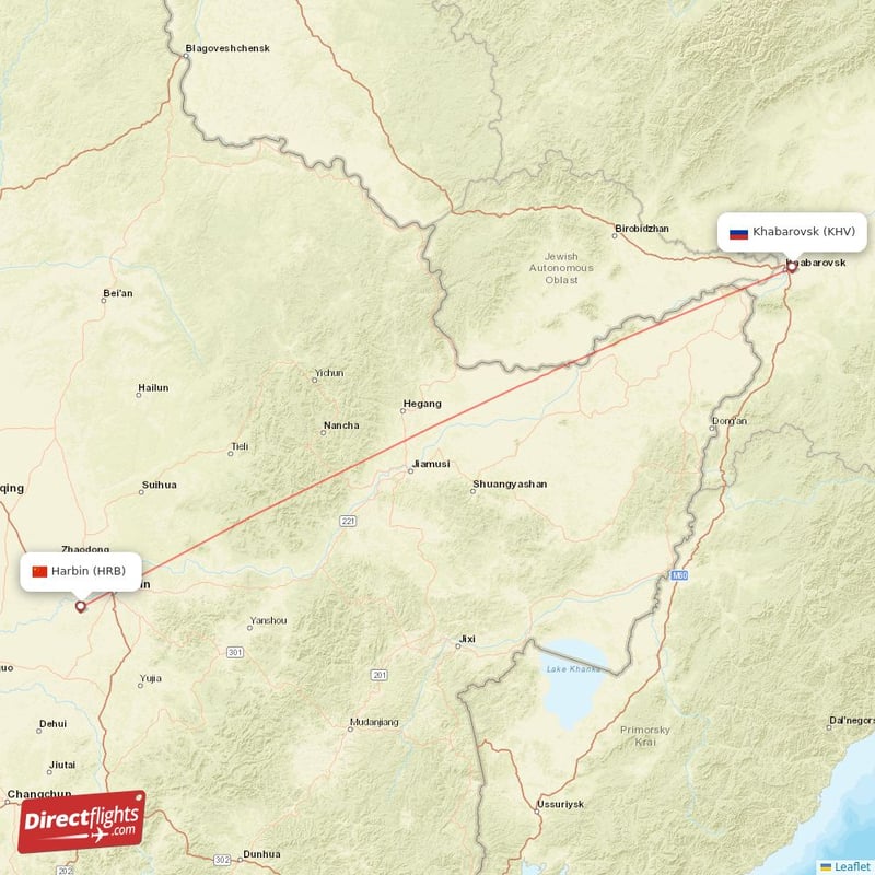 Direct flights from Khabarovsk to Harbin, KHV to HRB non-stop ...