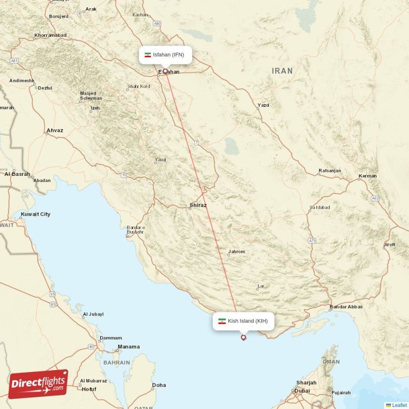 Direct flights from Kish Island to Isfahan, KIH to IFN non-stop ...