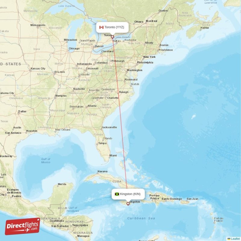 Direct flights from Kingston to Toronto, KIN to YYZ non-stop ...