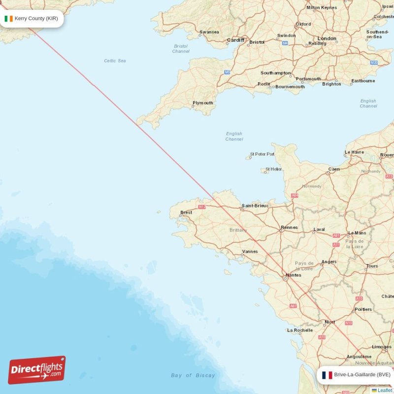 Direct flights from Kerry County to Brive-La-Gaillarde (KIR-BVE ...
