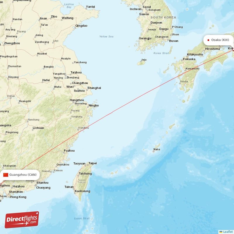 Direct flights from Osaka to Guangzhou, KIX to CAN non-stop ...