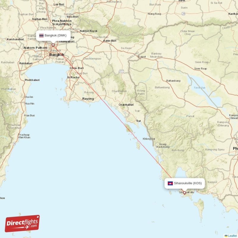 Direct flights from Sihanoukville to Bangkok, KOS to DMK non-stop ...
