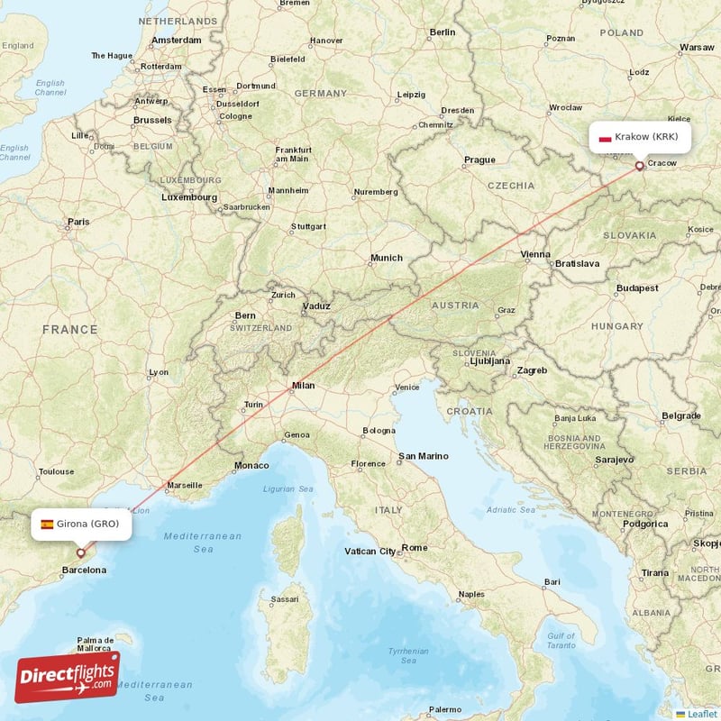 Direct flights from Krakow to Girona, KRK to GRO non-stop ...