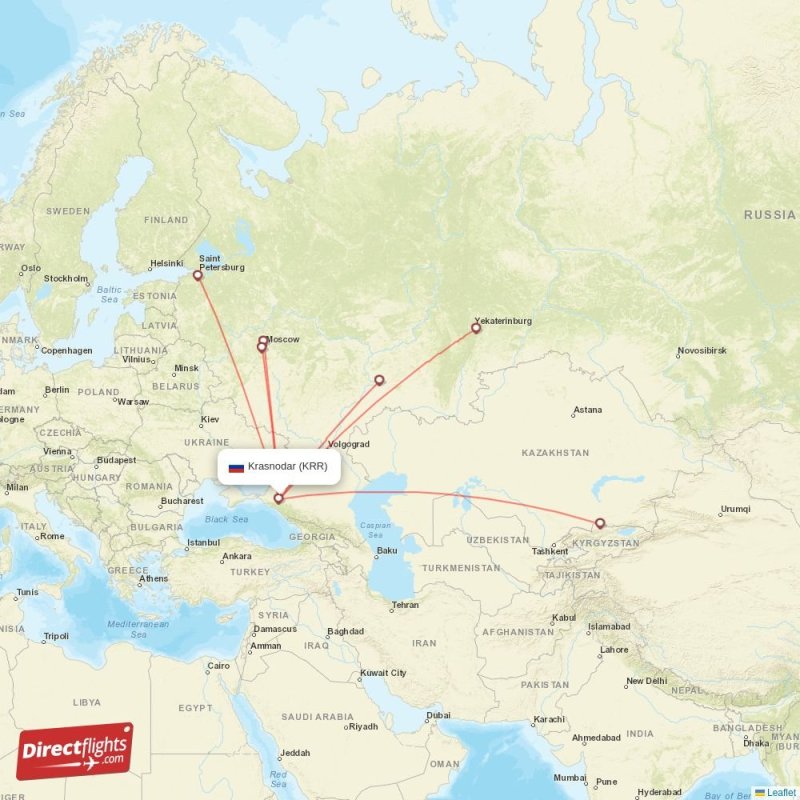 Direct flights to Krasnodar - KRR, Russia - Directflights.com