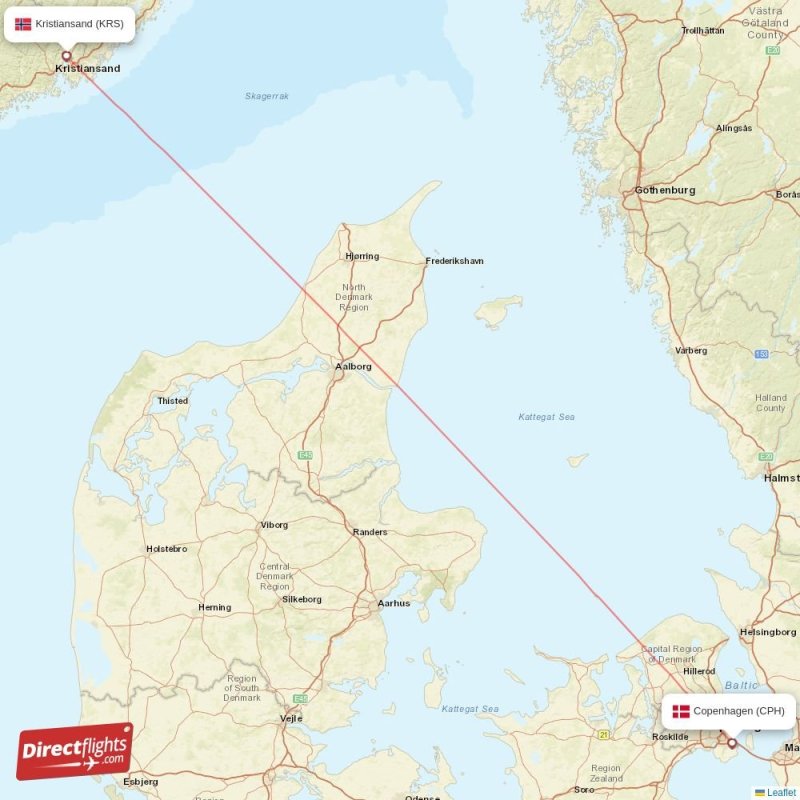 Direct flights from Kristiansand to Copenhagen, KRS to CPH non-stop ...